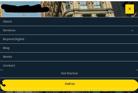 collapsed mobile menu website design lab