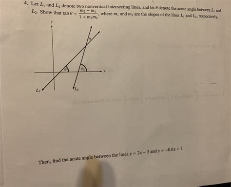 solved 4 let l and l2 denote two nonvertical intersecting