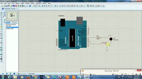 Arduino Simulation In Proteus 8 Isis Tutorial 01 Youtube