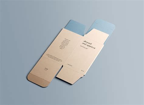 Unfolded Rectangle Box Mockup