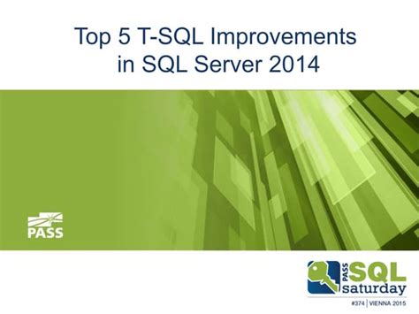 Top 5 T Sql Improvements In Sql Server 2014 Ppt