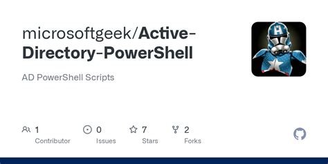 Github Microsoftgeekactive Directory Powershell Ad Powershell Scripts