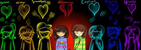 Frisk And Chara With 6 Souls Undertale By Aurorawhite2455 On Deviantart