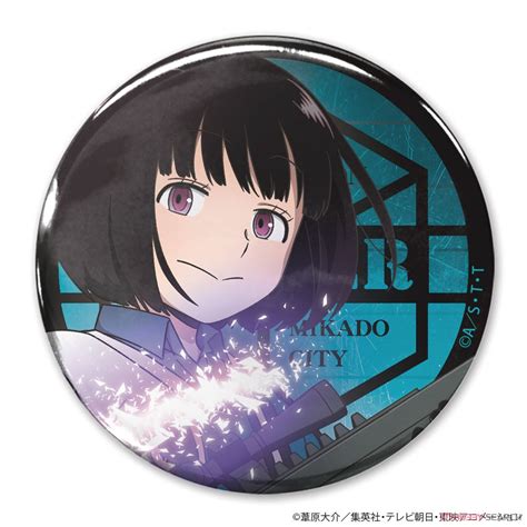 ワールドトリガー 描き下ろし 雨取千佳 65mm缶バッジ トリガー起動オンver キャラクターグッズ 商品画像1