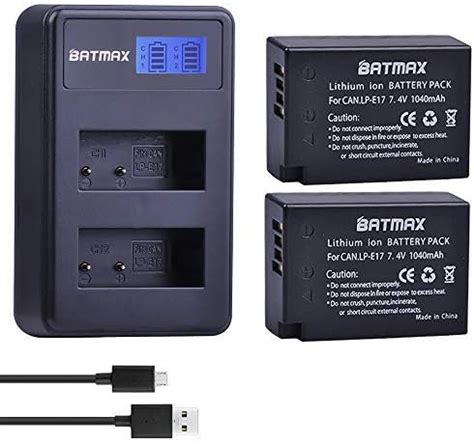 Batmax Lp E Battery Pack And Compact Lcd Usb Dual Charger For Canon Lp E Lp E And