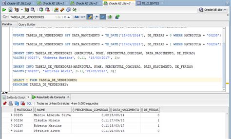 Resposta Da Atividade E Dúvida Sql Com Oracle Manipule E Consulte