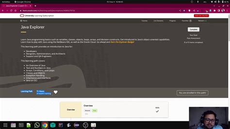 Oracle Java Explorer Free Course Review Excellent Well Structured