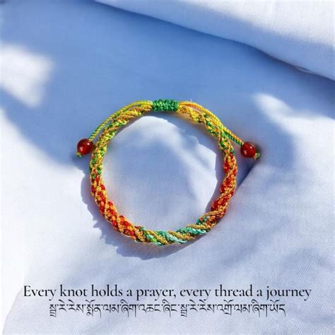 Tibetan Braided Bracelet With Beads Lucky Rope Amulet Handcrafted