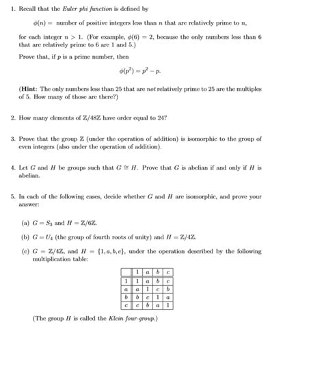 solved recall that the euler phi function is defined by phi