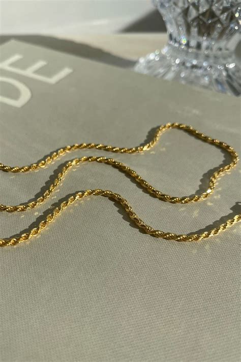 SIXTY STAX FRENCH ROPE CHAIN NECKLACE BRACELET Gold Neckles Real