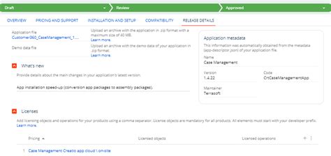 Steps To Publish The Marketplace App Using Creatio Marketplace Console