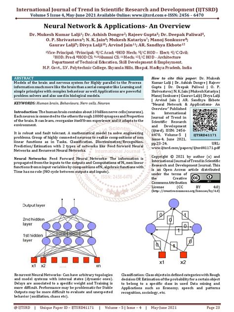 Neural Network And Applications An Overview Descargar Gratis Pdf