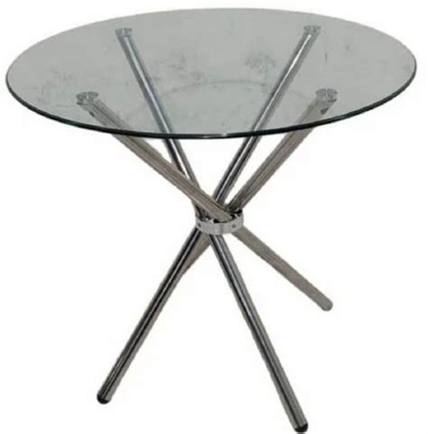 Stainless Steel Round Glass Top Table At ₹ 4800piece In Pune Id