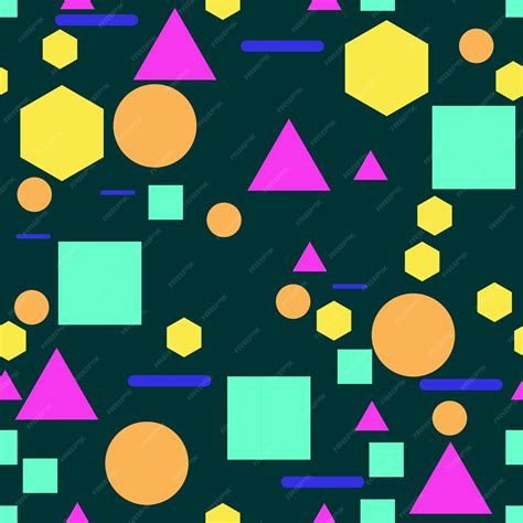 Premium Vector Colorful Circle And Square Pattern Background Vector Illustration