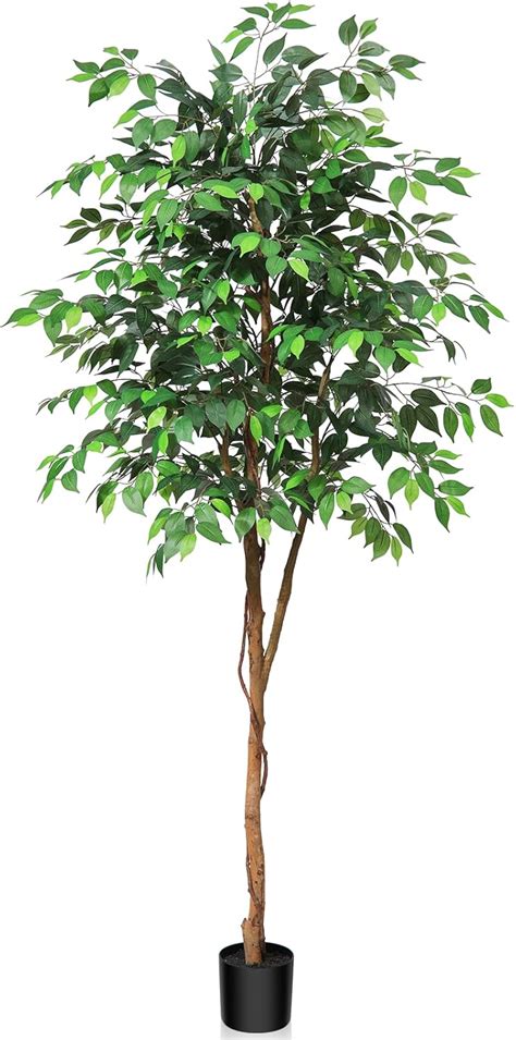 Kazeila 7 Feet Artificial Ficus Tree Fake Silk Plants