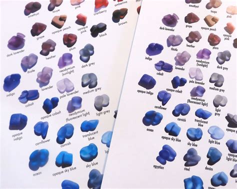 A Sea Of Colors Poster Sea Glass Color Chart Beachcombing Magazine