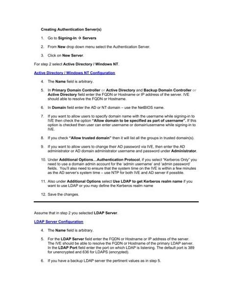 AD LDAP Configuration