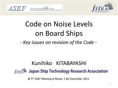 Code On Noise Levels On Board Ships