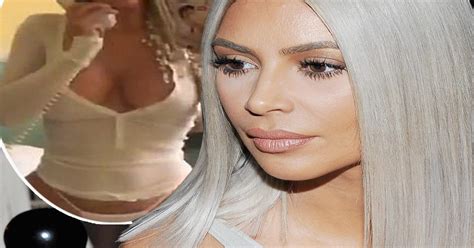 Kim Kardashian Dances In Tiny Thong And Low Cut Top On A Bed Showcasing Her Incredible Body Amid
