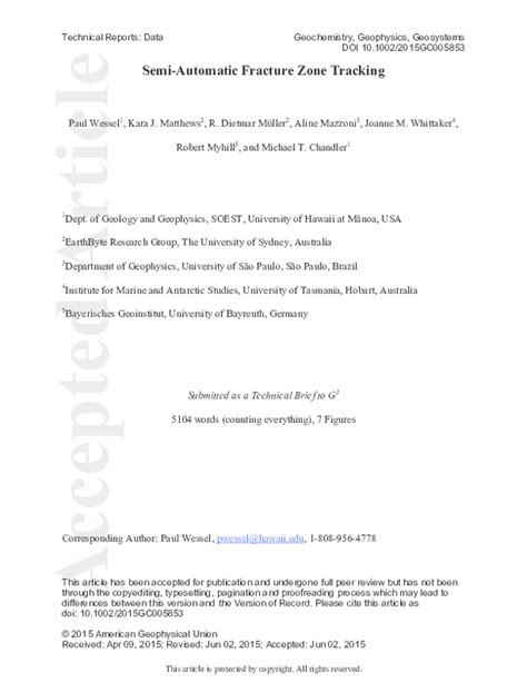 Pdf Semi Automatic Fracture Zone Tracking