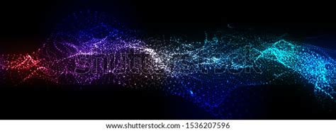 Abstract Vector Background Glowing Particles Dynamic Stock Vector Royalty Free 1536207596