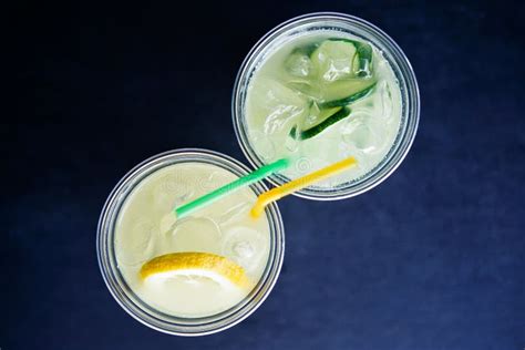 Cucumber Lemonade In The Plastic Cup Stock Image Image Of Flow Plastic 117973015