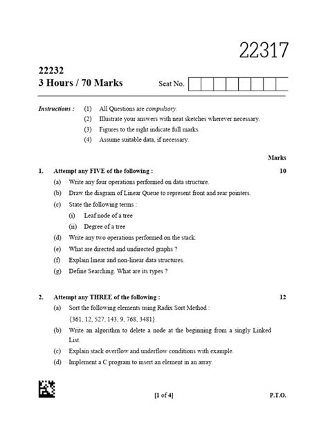 Question Paper Summer 2023 Pdf Algorithms And Data Structures Computer Programming