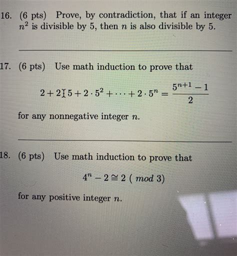 Solved 16 6 Pts Prove By Contradiction That If An