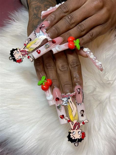 Betty Boop Acrylic Nails Nails Acrylic Nails Betty Boop