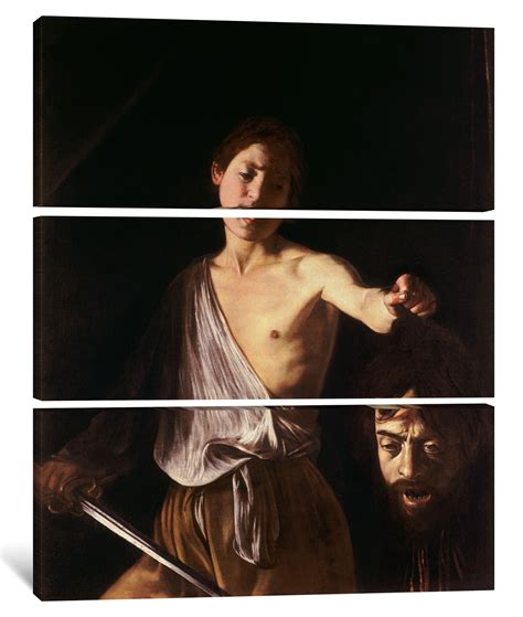 Caravaggio David With The Head Of Goliath 1610 Canvas Etsy