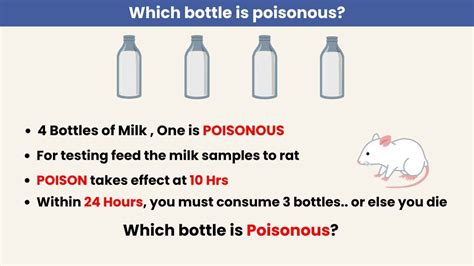 Genius Iq Test Find The Poisonous Milk Bottle In 10 Seconds