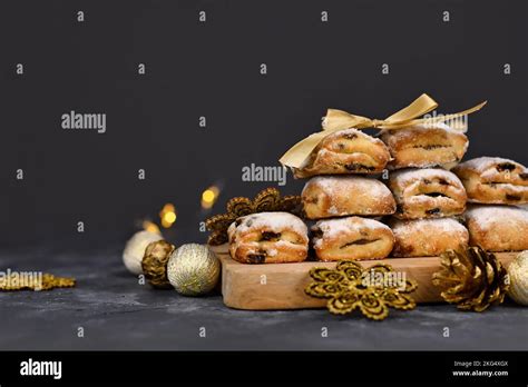 Small German Stollen Cake Pieces A Fruit Bread With Nuts Spices And Dried Fruits With