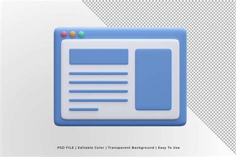 Premium Psd 3d Render Browser Internet Concept