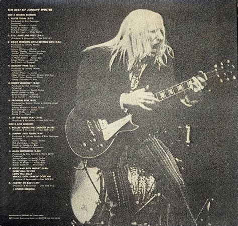 Johnny Winter The Best Of Johnny Winter Japan Rare Cbs Sony Lp