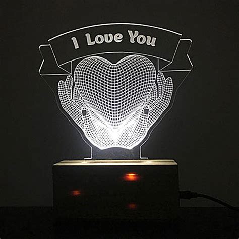 Personalised White Led I Love You Lamp T I Love You Night Lamp
