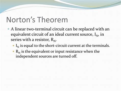 PPT Thévenins and Nortons Theorem PowerPoint Presentation free
