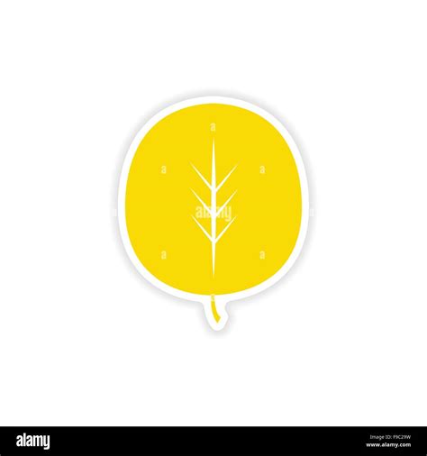 Icon Sticker Realistic Design On Paper Leaves Stock Vector Image And Art