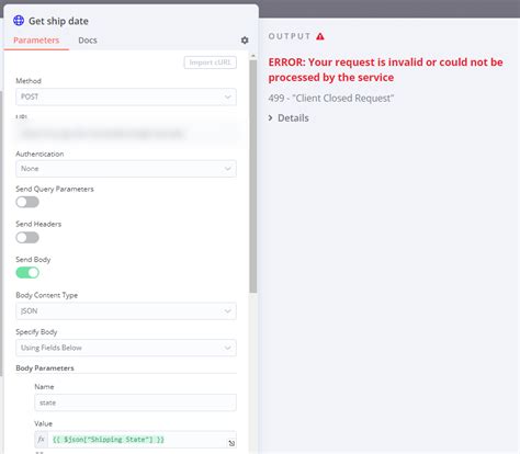 499 client closed request when calling another n8n workflow via