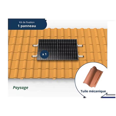 Système de fixation pour tuiles mécaniques Paysage 1 panneau