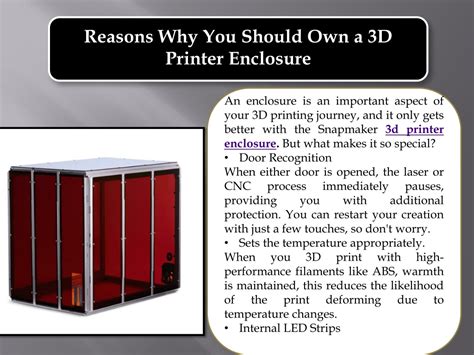 Ppt Reasons Why You Should Own A 3d Printer Enclosure Powerpoint