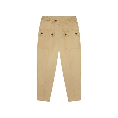 바버 X 메종 키츠네 카고 트라우저 트렌치 Barbour Kream