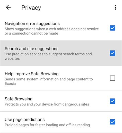 Ecosia For Android How To Disable Search Prediction Technipages