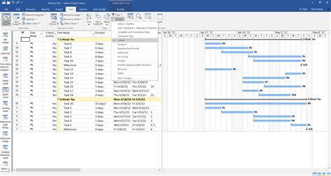 How To Highlight The Critical Path In Mpp Files Seavus Project Viewer