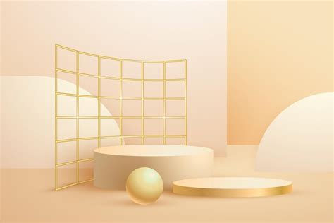 현실적인 추상적 인 기하학적 금박 3d 도형 무료 벡터