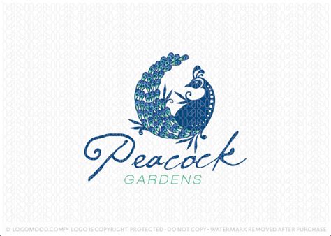 Peacock Gardens Buy Premade Readymade Logos For Sale