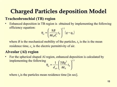 Implementation Of Charged Particles Deposition In Stochastic Lung Model And Calculation Of