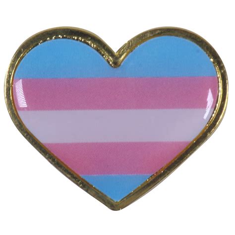 Transgender Heart Pin Powered By Rainbows
