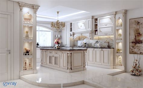 صحنه آماده آشپزخانه کلاسیک ویرِی گروه معماری رادیس