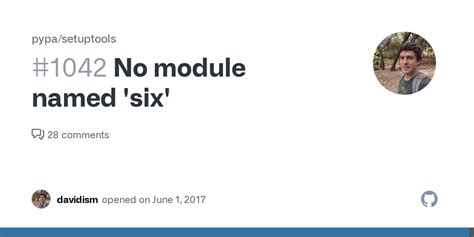 No Module Named Six · Issue 1042 · Pypasetuptools · Github