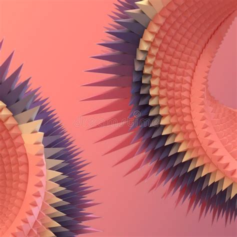 Digital Illustration Of Abstract Spiral Twisted Figures In The Shape Of